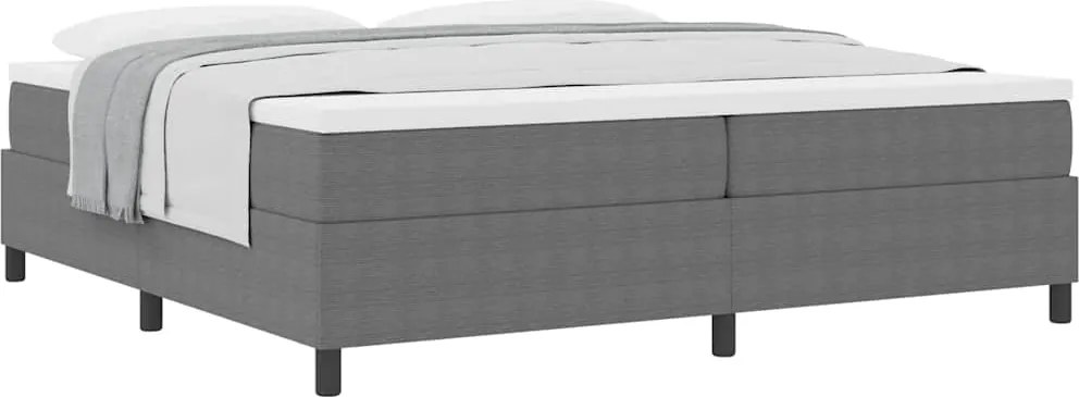 Postel s boxspringem Světle šedá a bílá 200 x 200 cm 3337482