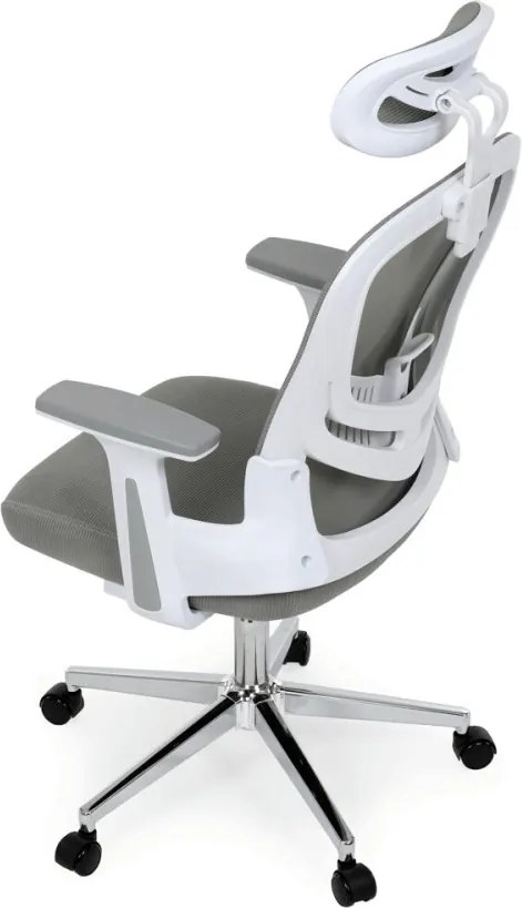 Kancelářská židle KA-K2031 GREY, houpací mechanismus, šedá (64 x 61) cm