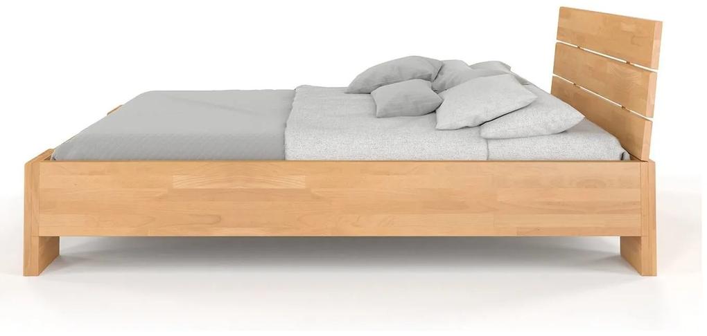 Buková postel Arhus - zvýšená   , Buk přírodní, 200x200 cm
