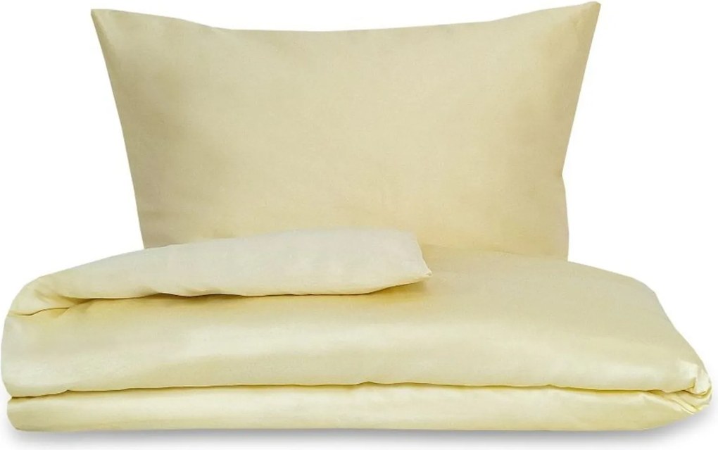 Saténové povlečení LUXURY COLLECTION smetanové - 1x 220/200, 2x 70/90cm