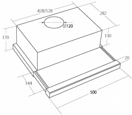 Digestoř Cata Empire VD 50, bílá
