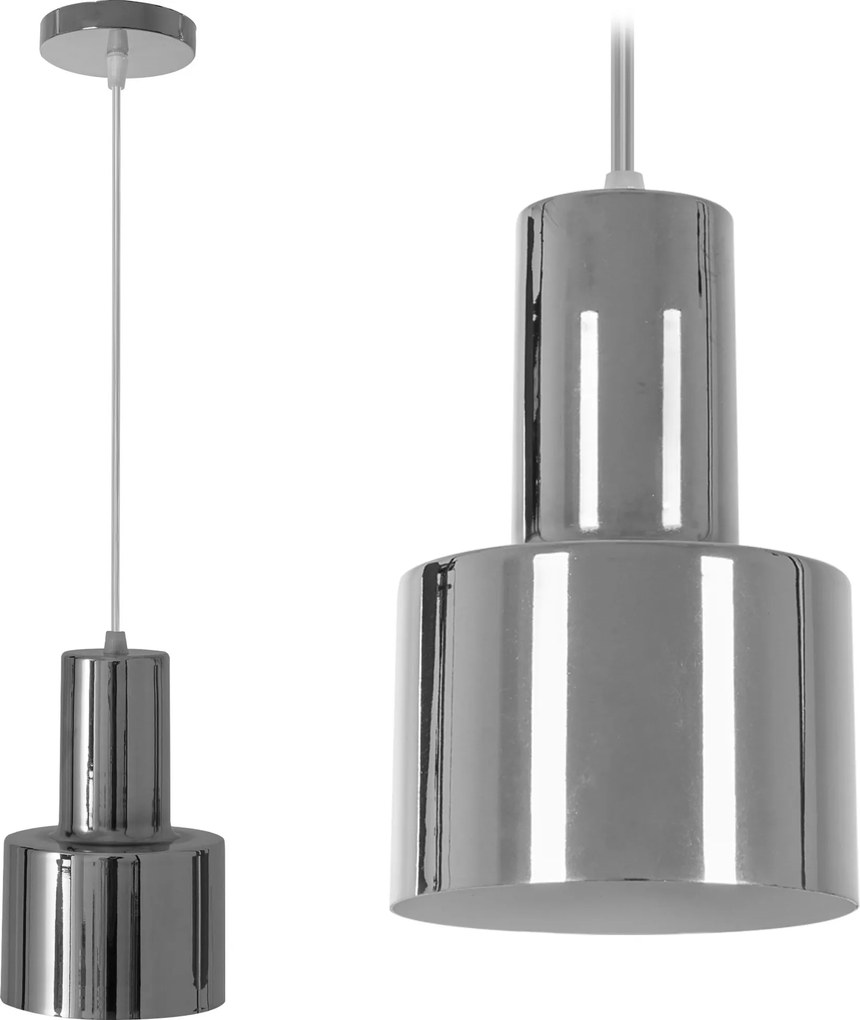 Toolight - Moderní kovová stropní lampa 1xE27 APP285-1CP, chromová, OSW-08403