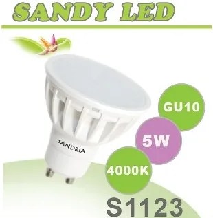 LED žárovka GU10 SANDRIA S1123 SANDY LED GU10 5W SMD 4000K