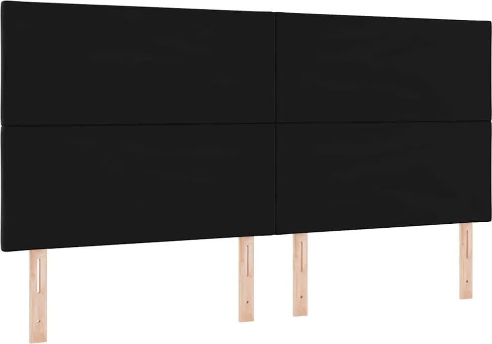 Čelo postele Černý 200 cm samet 3337960