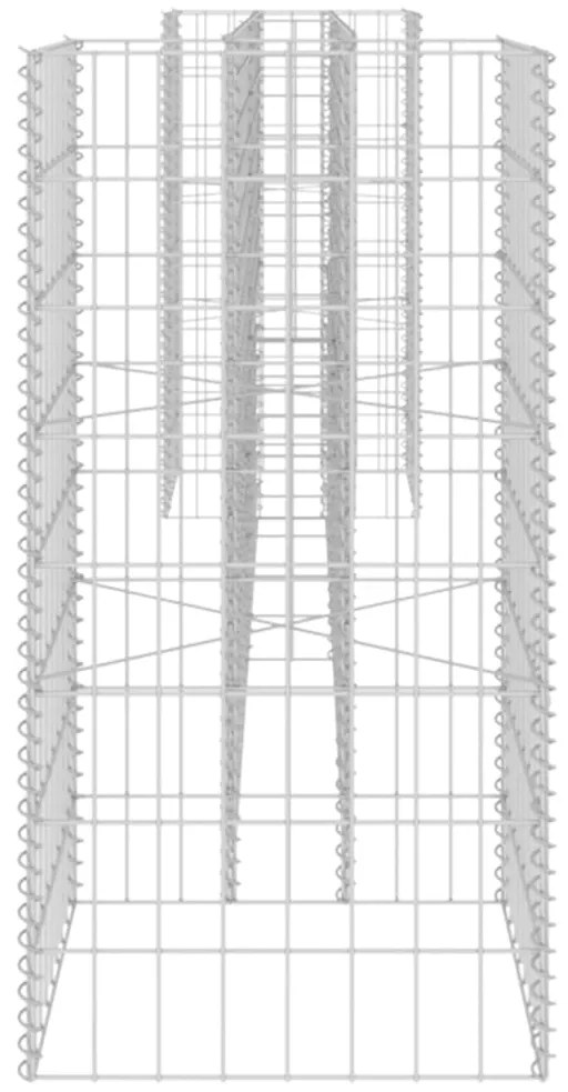 vidaXL Marketos Gabionový truhlík ve tvaru písmene H ocelový drát 260x40x80 cm
