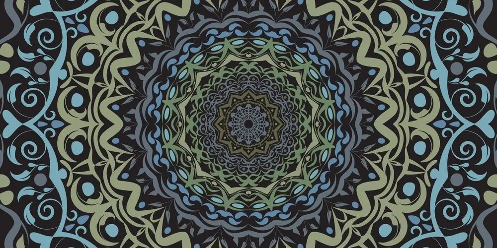 Obraz abstraktní Mandala ve vintage stylu - 100x50 cm