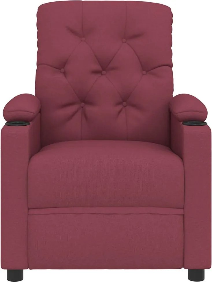Elektrické polohovací křeslo vínové textil 3098842