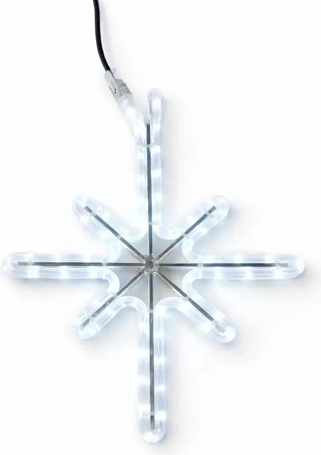 Easy Fix 2D LED světelný hvězda Polaris II., 45 × 55 cm, ledově bílá, závěsná, hliník
