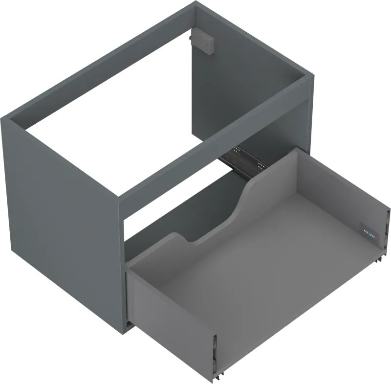 Mexen Box-A, závěsná skříňka 70 cm, 1 zásuvka, grafitová matná, 91AX0-0700-470-1-66