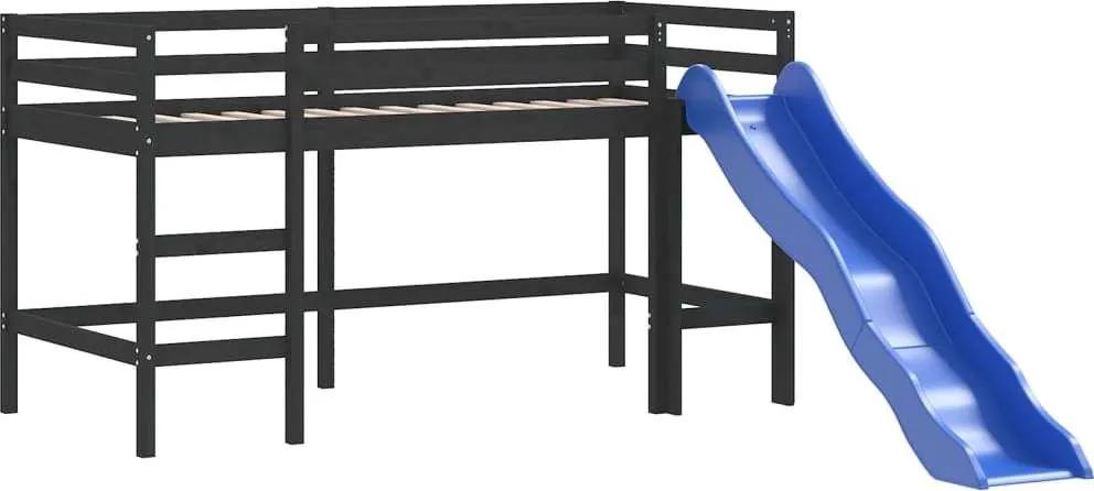 vidaXL Dětská patrová postel se skluzavkou 80x200 cm borové dřevo [835906] Barva: Bílá