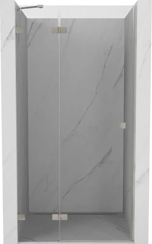 Mexen, Mexen Lunar levé otočné sprchové dveře 75 cm, transparentní, broušený nikl - 834-075-000-97-00-L