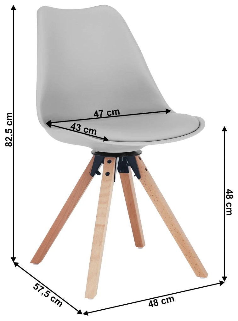 Kondela Stylová otočná židle, světlešedá, ETOSA