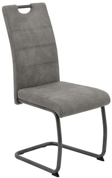 Jídelní židle Flora II, šedá vintage látka