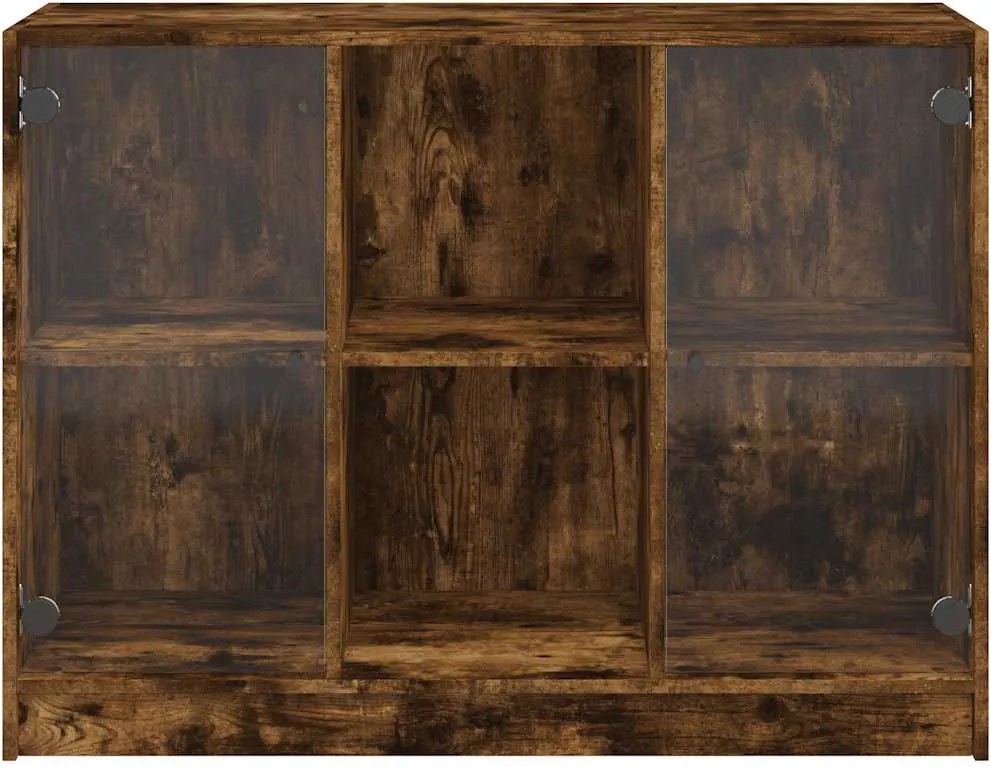 Příborník kouřový dub 102 x 37 x 75,5 cm kompozitní dřevo 3295875