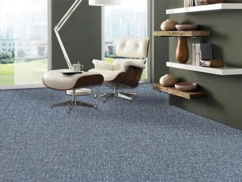 Koberce Breno Metrážový koberec DURBAN 77, šíře role 500 cm, Modrá