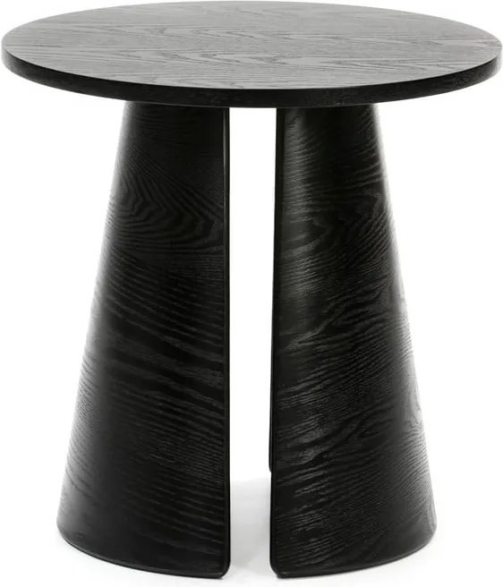 Černý odkládací stolek Teulat Cep, ø 50 cm