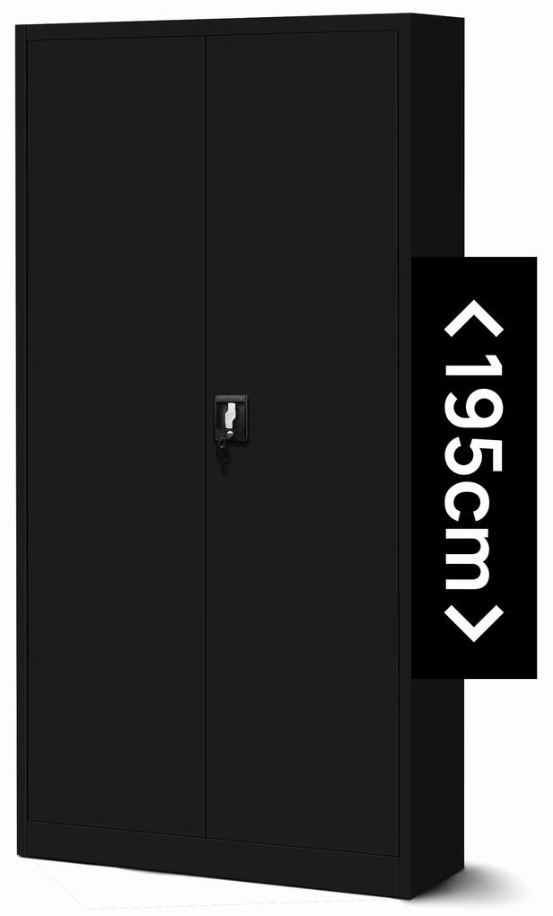 JAN NOWAK Plechová skříň model JAN H 900x1950x400, černá
