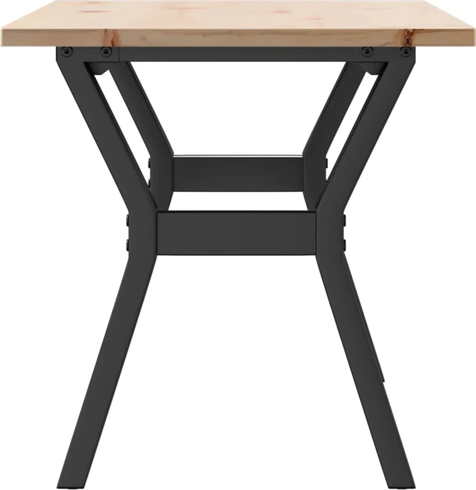Konferenční stolek s Y rámem 100x50x45 cm borové dřevo a ocel 3282710