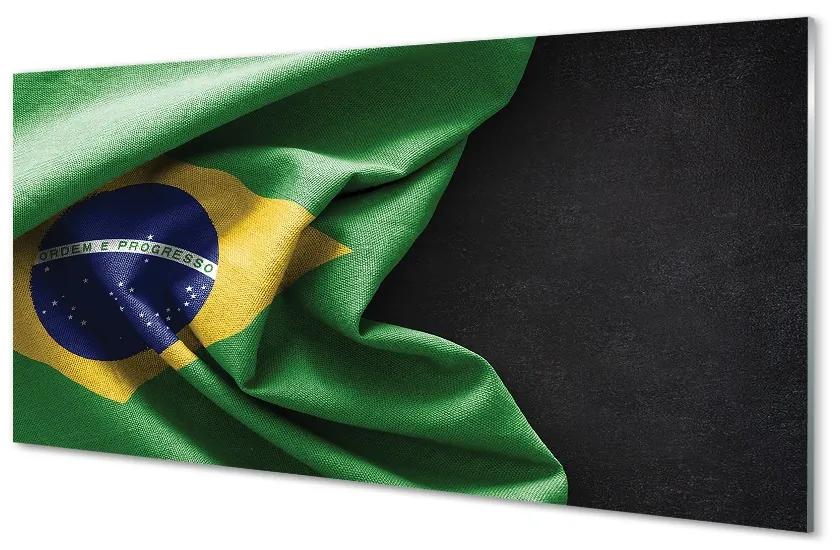 Obraz na skle brazilská vlajka 140x70 cm