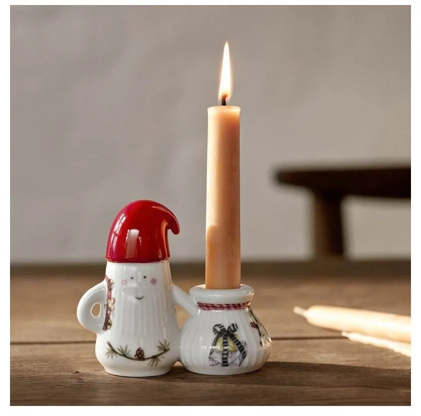 Keramický svícen s vánočním motivem Hammershøi Christmas Father Elf – Kähler Design