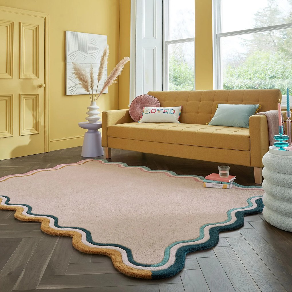 Flair Rugs, Kusový koberec Wool Scallop Leo Border Multi, 160x230, vícebarevná, ložnice
