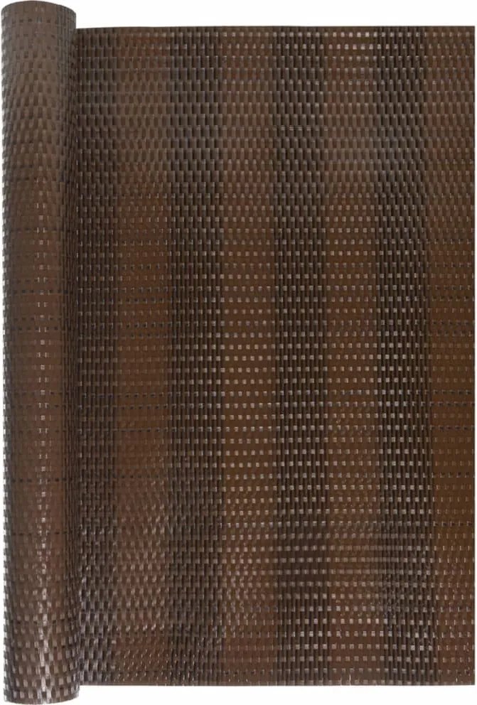 Balkonová zástěna hnědá a černá 500 x 80 cm polyratan 156256