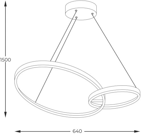 Zuma Line 20002P-GD - LED Lustr na lanku RANDO LED/36W/230V 3000/4000/6000K