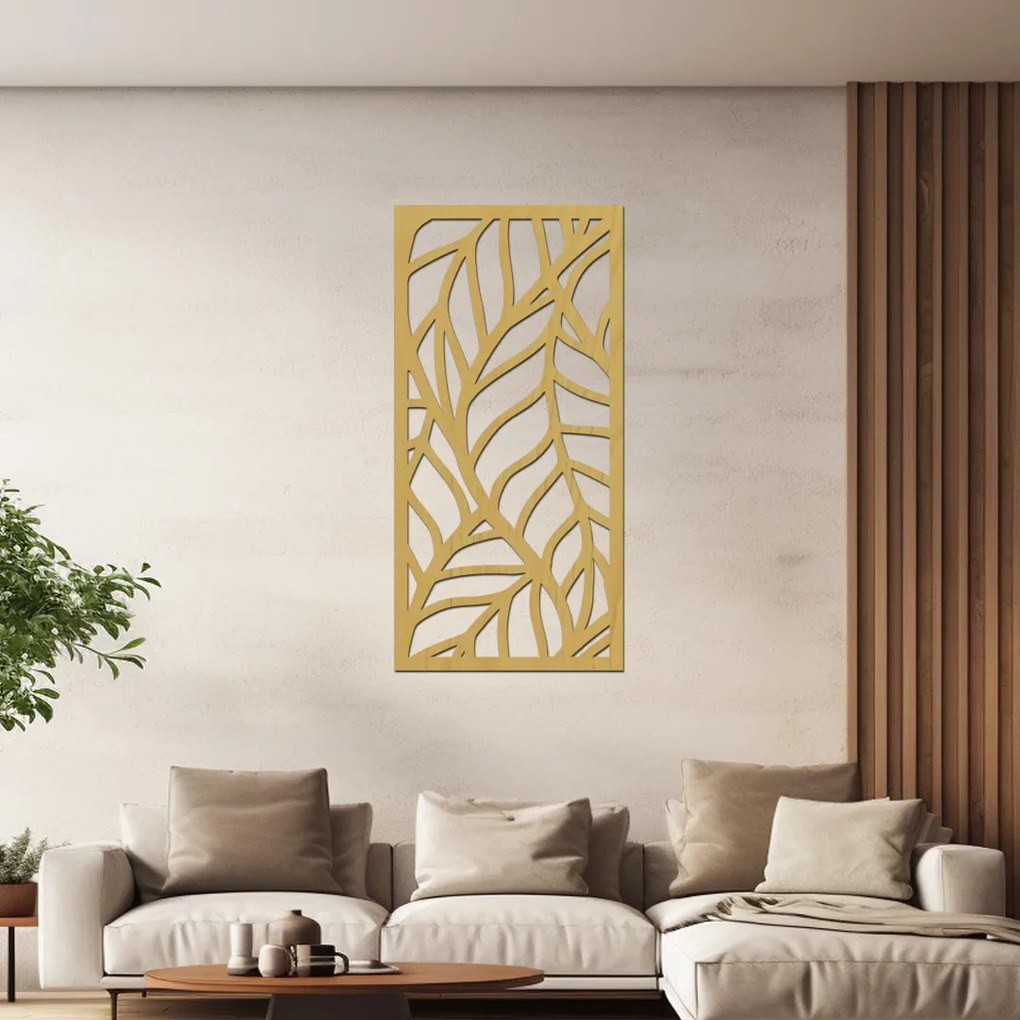 dřevo života Dekorační panel LEAF Zvolte rozměr (cm): 20x40, Zvolte barvu dekoru: Černá