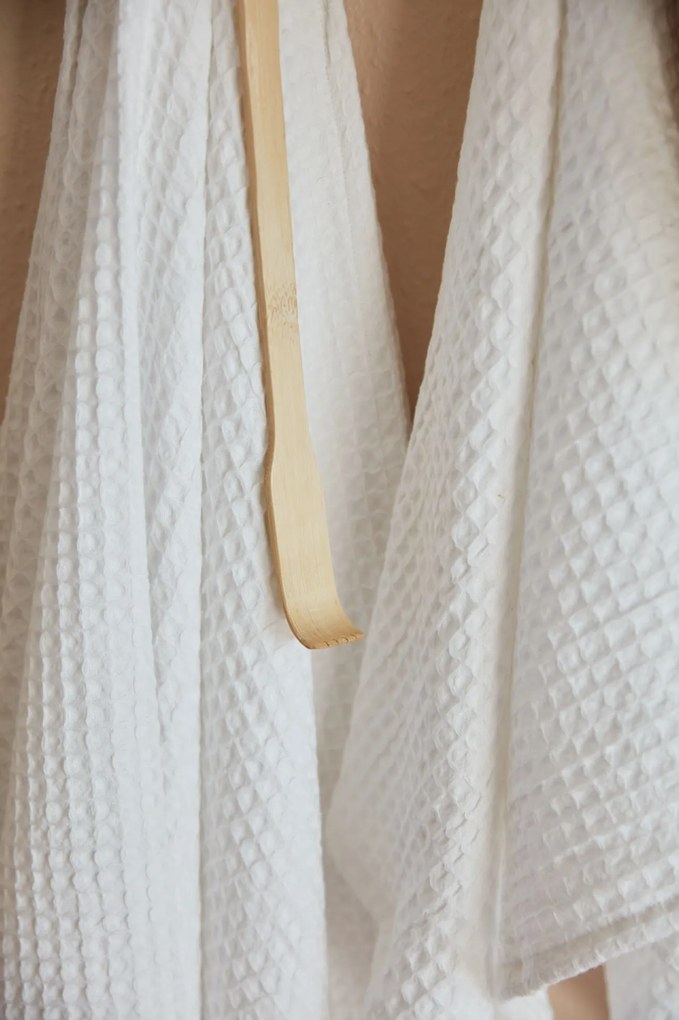 Ib Laursen Bavlněný ručník Liseleje Waffle White 50 x 100 cm, bílá barva, textil