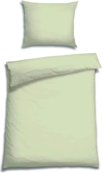 Florella Saténové povlečení Edel Satin Uni Pastelgrün Rozměr: 70x90 + 140x200 cm