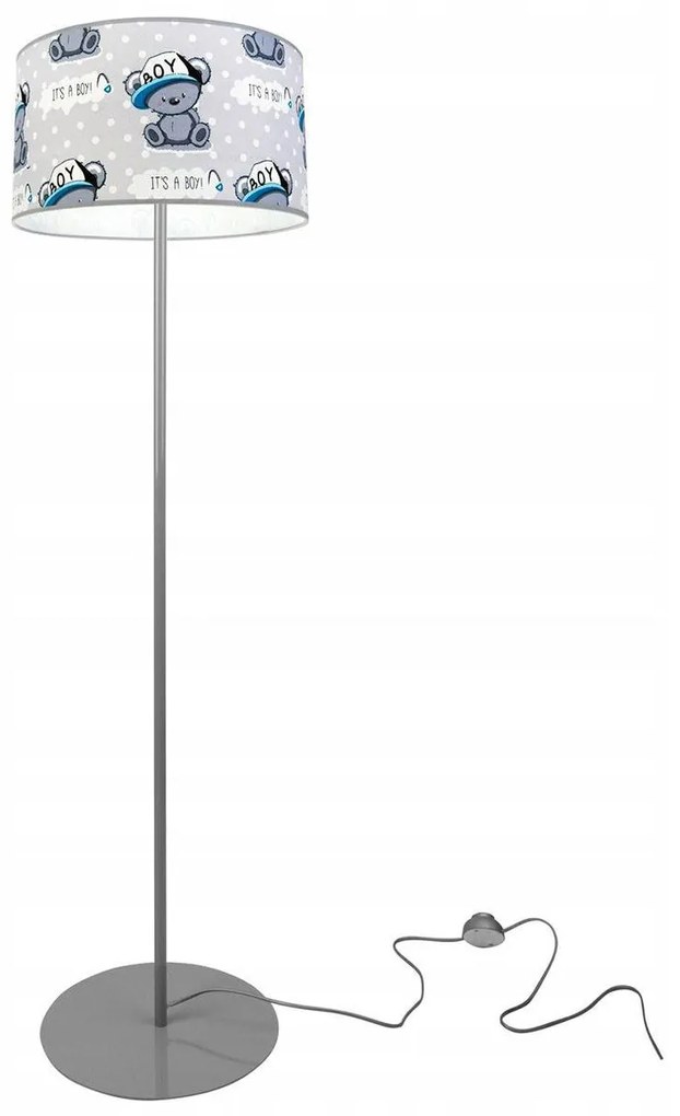 Dětská stojací lampa Cone, 1x textilní stínítko se vzorem, (výběr ze 2 barev konstrukce), o