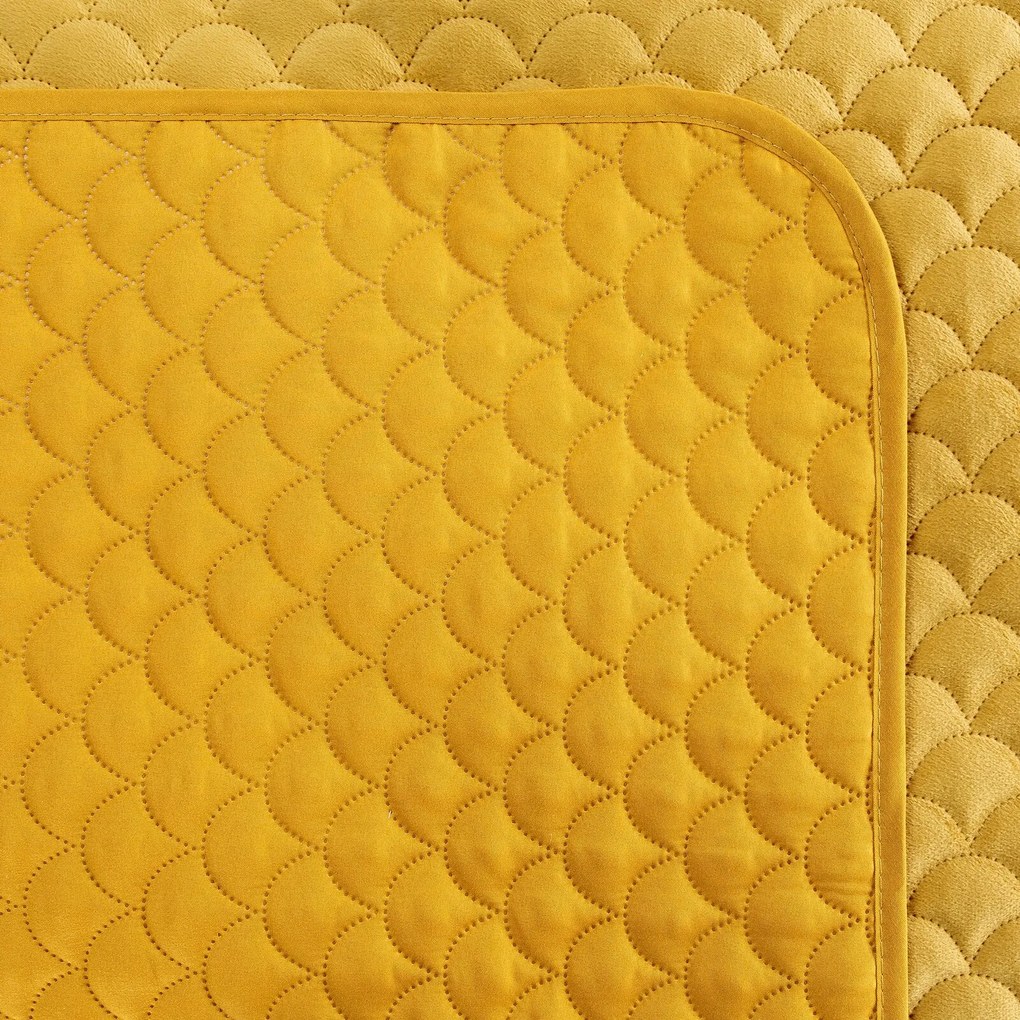 PŘEHOZ NA POSTEL ARIEL 220X240 CM HOŘČICOVÝ