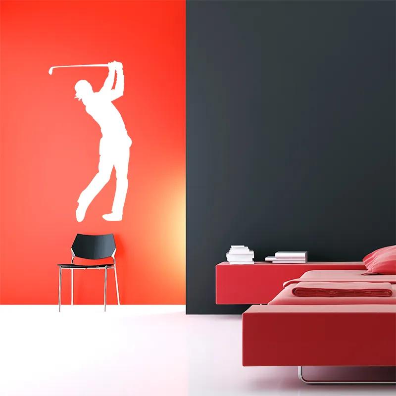 Samolepka na zeď SABLIO - Golfista 33x60 cm