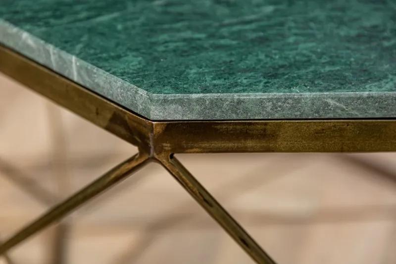 Konferenční stolek Diamond 69cm mramor zelený / 40392