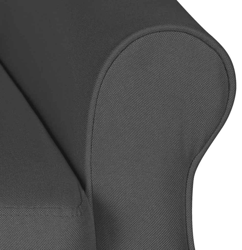 Masážní polohovací křeslo tmavě šedé textil,  329269