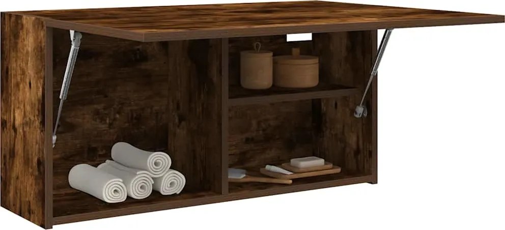 vidaXL Koupelnová nástěnná skříňka 80 x 25 x 40 cm kompozit [860093] Barva: Bílá