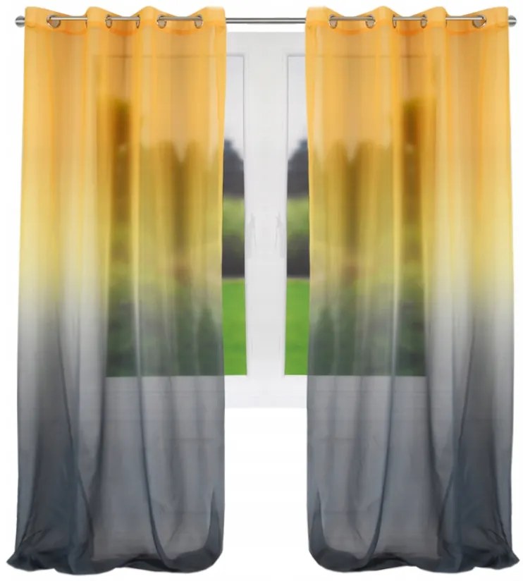 Deveri Hotový ombre závěs na kroužcích 150x250cm různé barvy Barva: Modrá