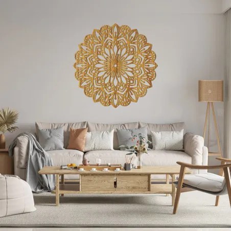 Dřevěná mandala Harmonie – Elegantní dekorace na zeď | SENTOP HDF0252