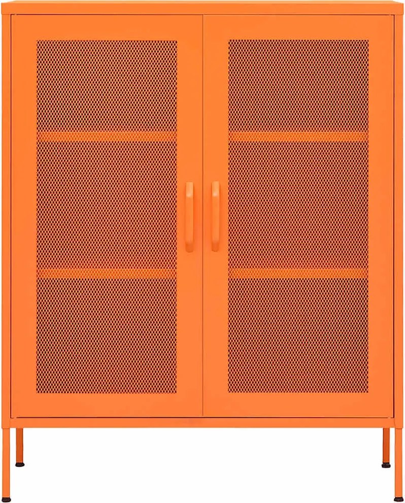 Úložná skříň oranžová 80 x 35 x 101,5 cm ocel 336174