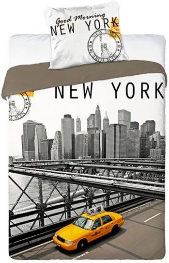 Bavlněné povlečení fototisk 140x200 - New York city taxik Lobles
