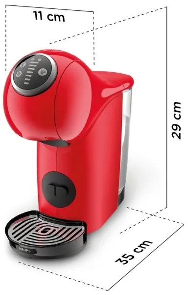 Krups - Kávovar na kapsle NESCAFÉ DOLCE GUSTO GENIO S PLUS 1500W červená