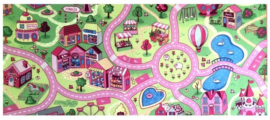 Vopi | Dětský koberec Sladké město - 100 x 150 cm