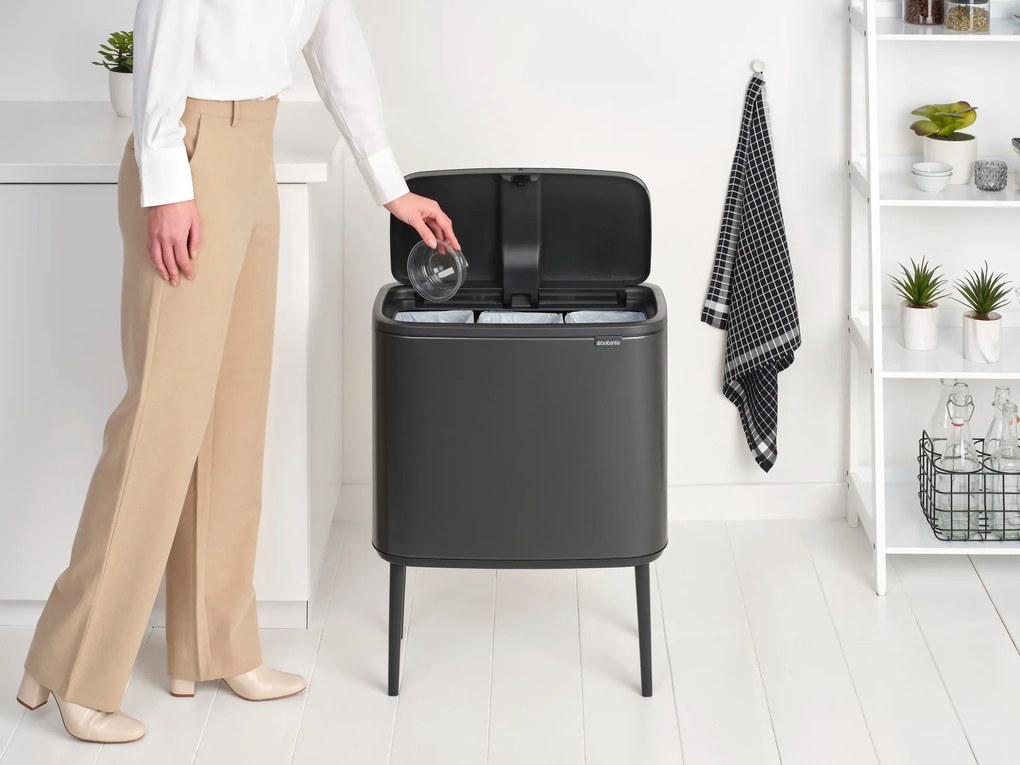 Brabantia BO Touch Bin 3x11L tmavě šedá