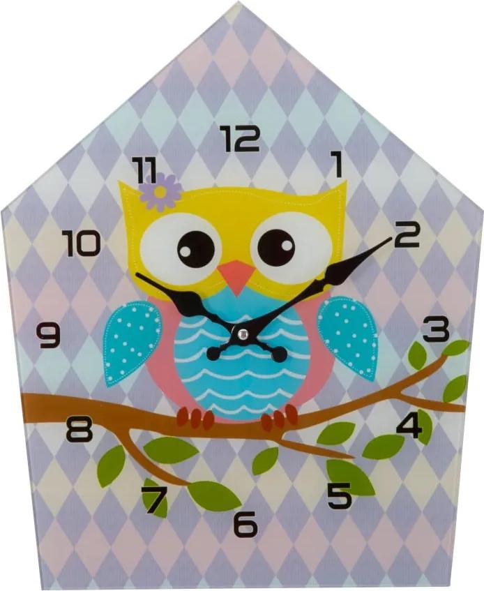 Nástěnné skleněné hodiny Mauro Ferretti Owly