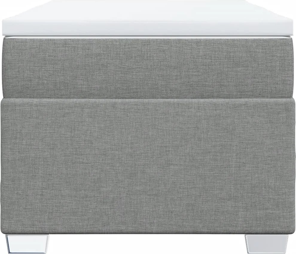 Box spring postel s matrací světle šedá 90x200 cm textil 3285102