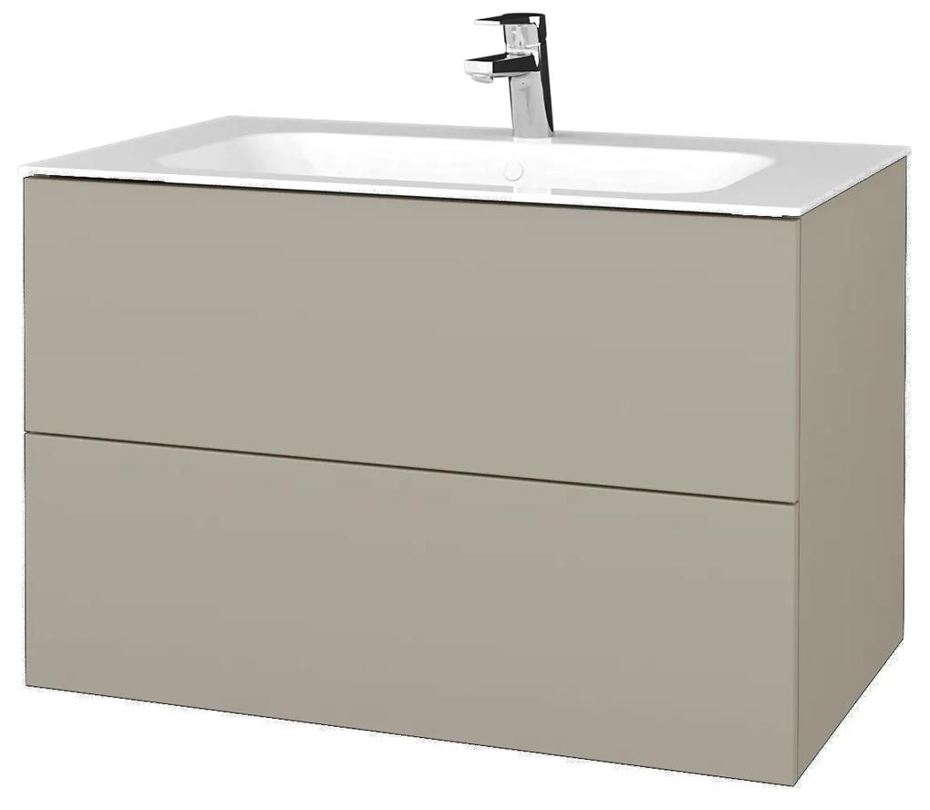 Dřevojas Koupelnová skříň VARIANTE SZZ2 80 Varianta: N01 Bílá lesk / L01 Bílá vysoký lesk