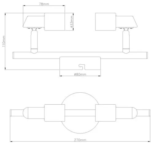 Globo 57385-2 - LED Bodové svítidlo KINLEY 2xGU10/3W/230V
