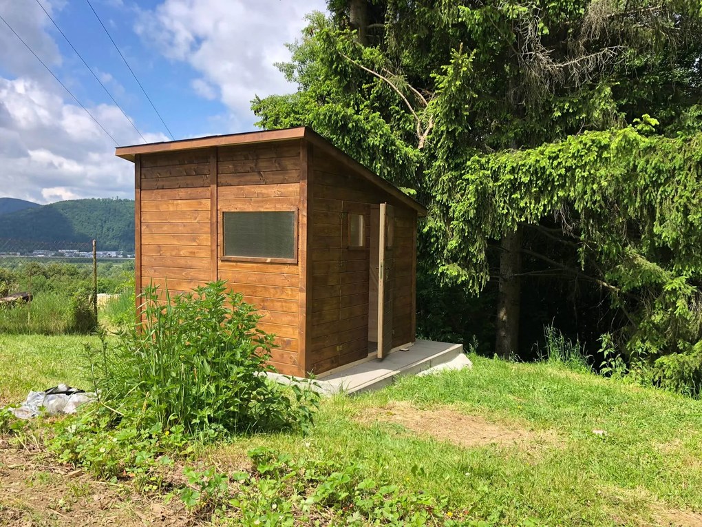 nejzahradnidomek.cz - Dřevěný domek PINIA - Premium, barva natur, (2,7 × 2,7 m), R_PINIA2