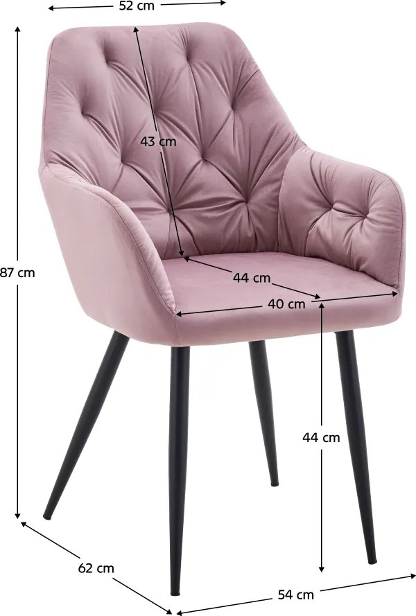 Kondela Designové křeslo, růžová Velvet látka, VERIO NEW