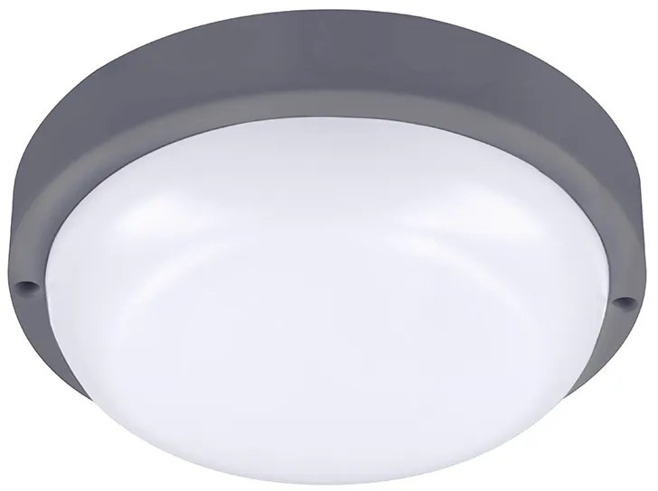 Solight LED venkovní osvětlení kulaté, 20W, 1500lm, 4000K, IP54, 20cm, šedá barva